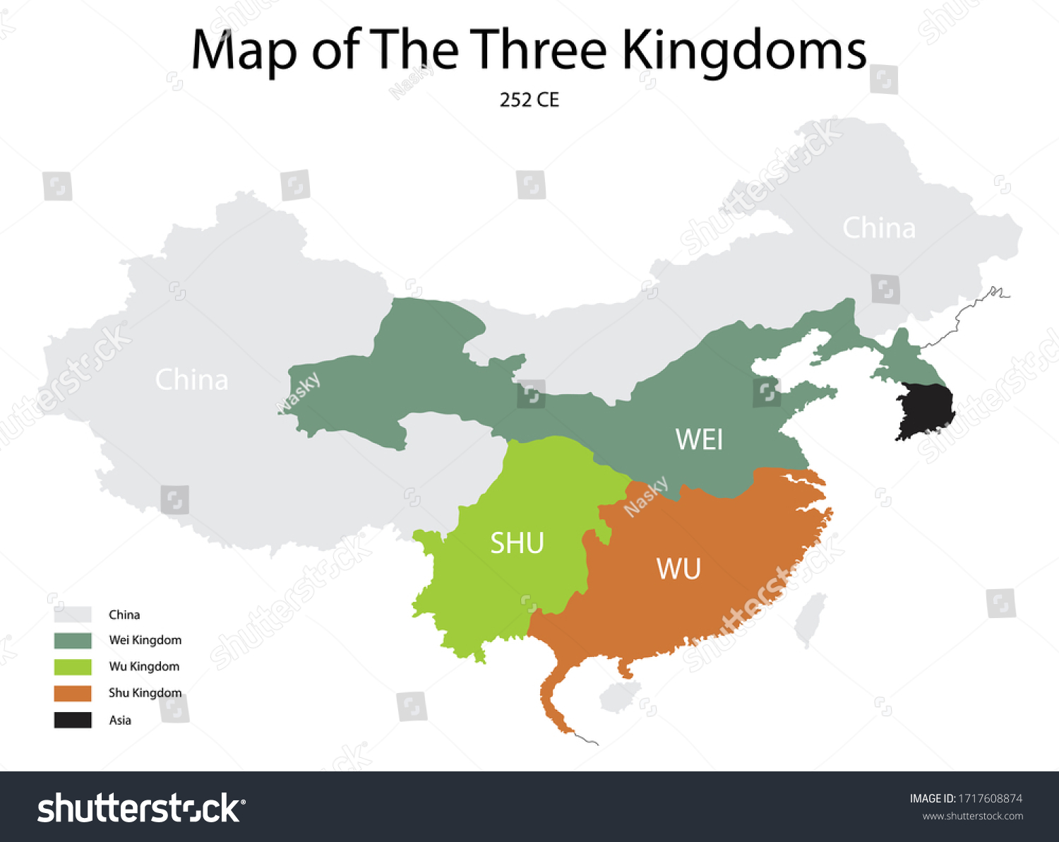 Map Of Three Kingdoms Period